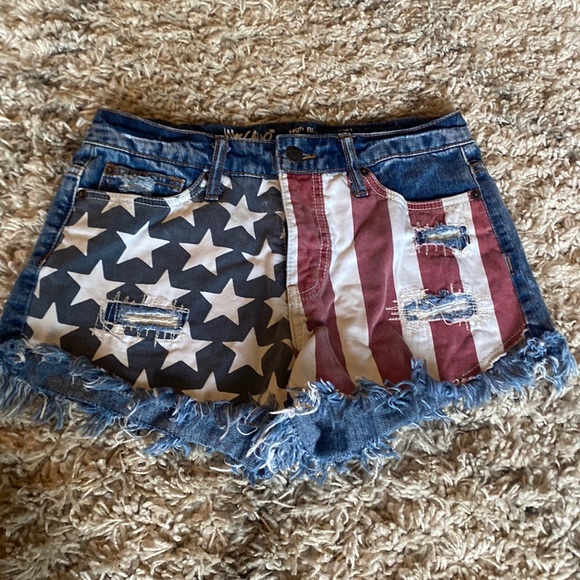 Shorts | Red White And Blue Jean Short | Poshmark